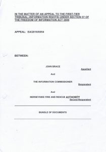 EA 2016 0054 First-tier Tribunal Bundle cover page CORRECRED VERSION ...